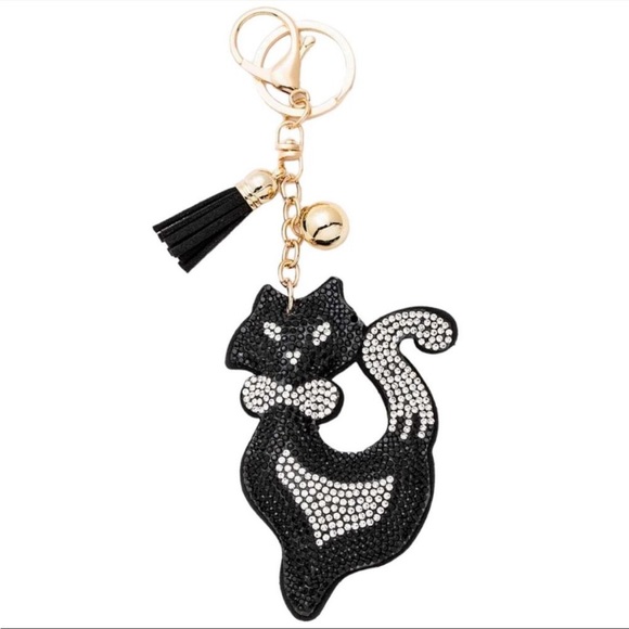 Accessories | Le Chat Fancy Cat Bling Key Chain Bag Charm | Poshmark